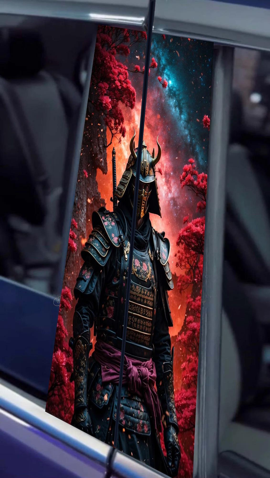 Japanese Samurai Decal, Removable Car Center Pillar Sticker, Custom ...