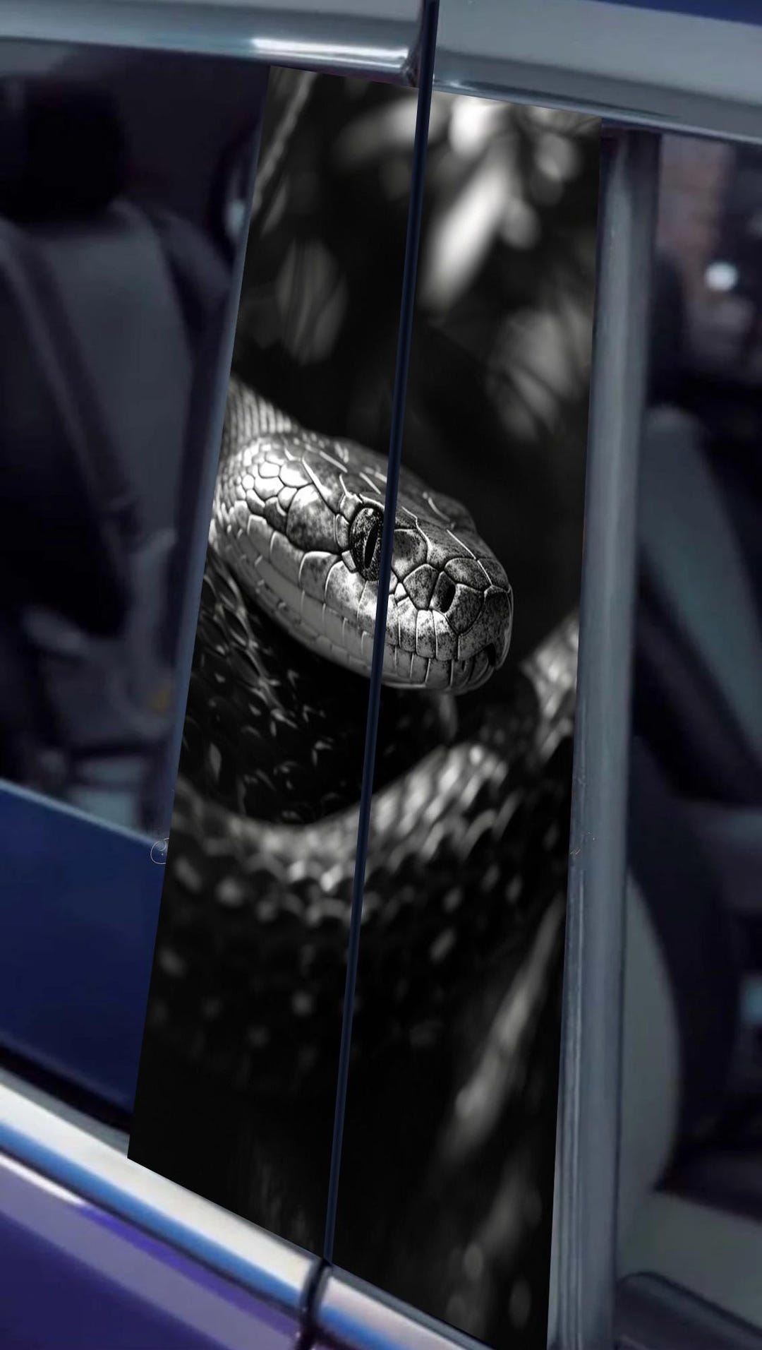 Snake Car Sticker Wrap, Custom Vinyl Decal, Removable Car Side Decal ...