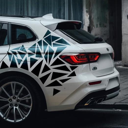 Triangle Car Sticker, Triangles JDM Car Graphics, DIY Car Decals, Custom Vinyl Car Wrap ...