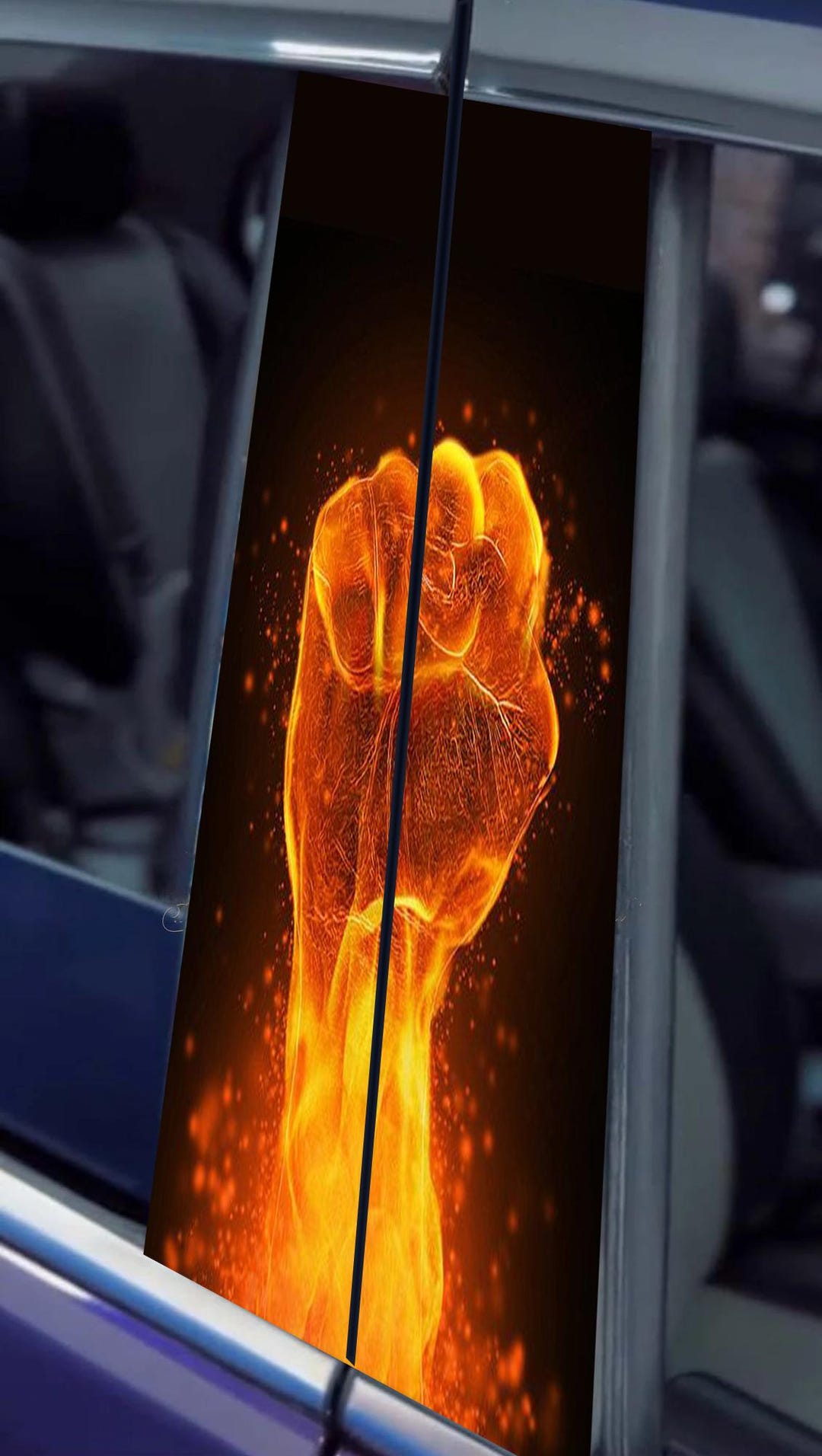 Firefighter Car Pillar Sticker, Fireman Vehicle Doors Livery Pillar ...