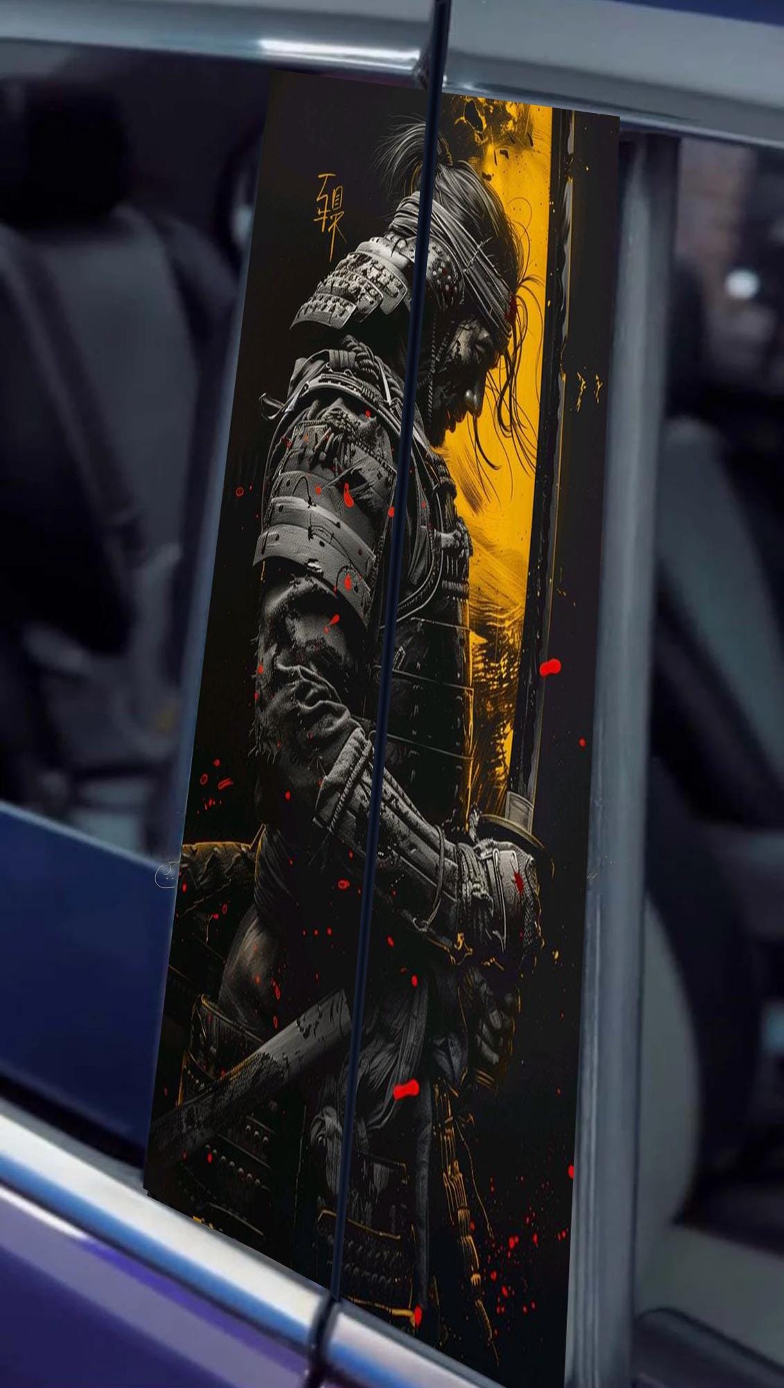 Japanese Samurai Decal, Removable Car Center Pillar Sticker, Custom ...