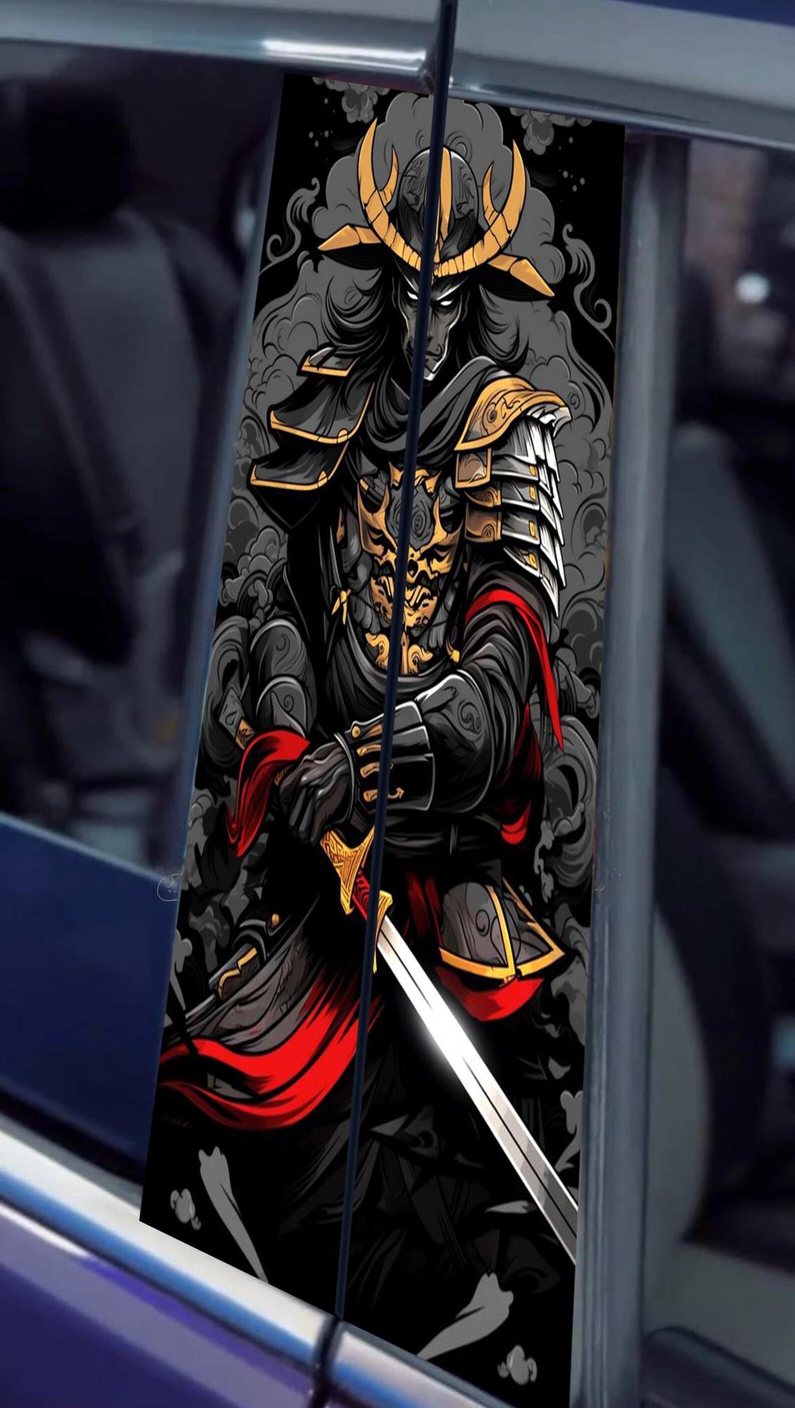 Vinyl Car Pillar Stickers, Unique Design Print Car Decals, Custom Car ...