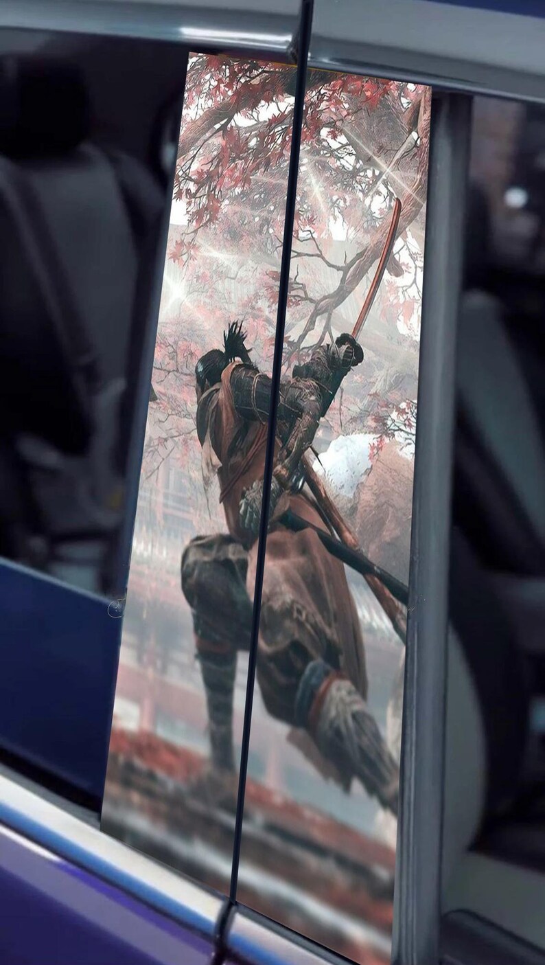 Car Pillar Stickers, Japan Themed Vinyl Car Door Cover Wrap, Custom ...