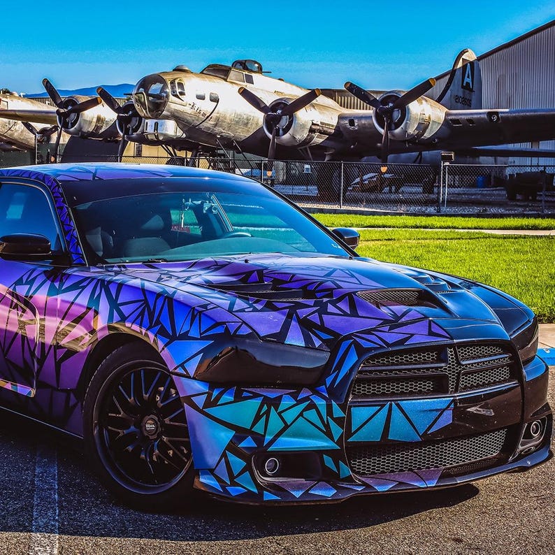 Triangle Shaped Car Decals, Vehicle Graphics Sticker Wrap, Removable ...