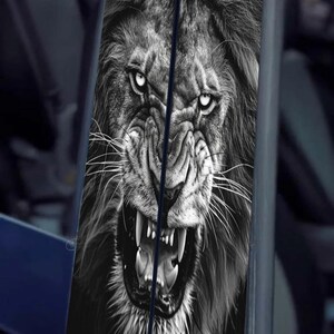 Lion Car Door Pillar Sticker, Vinyl Car Window Decal, Livery Vehicle ...