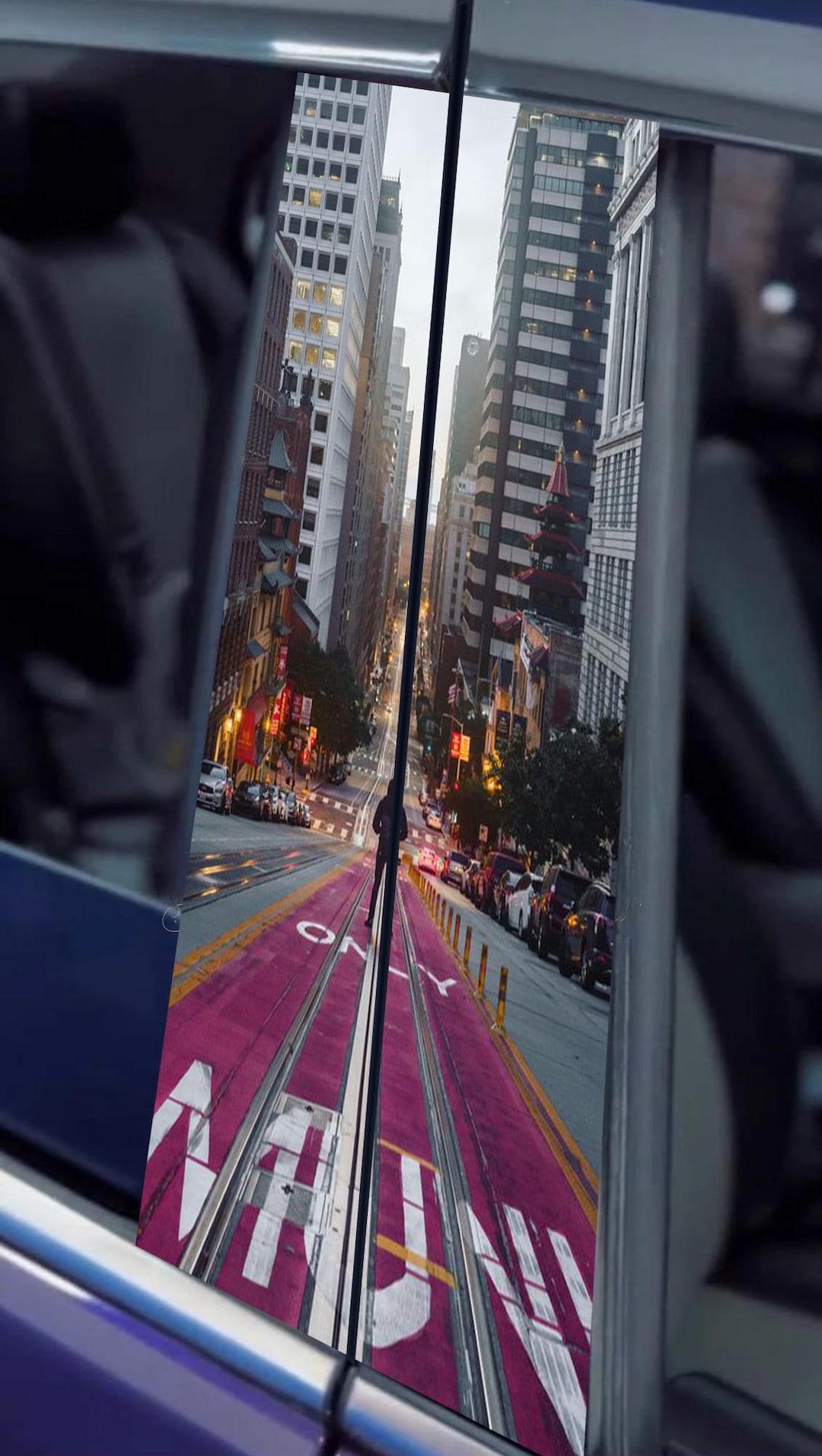 Skyscrapers City View Car Sticker Decal, Vinyl Car Pillar Door Cover ...