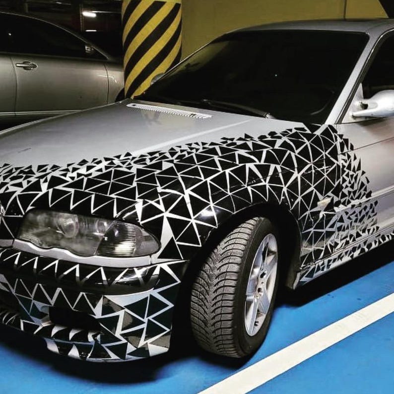Modern Triangles Car Vinyl Stickers, DIY Auto Tuning, JDM Car ...