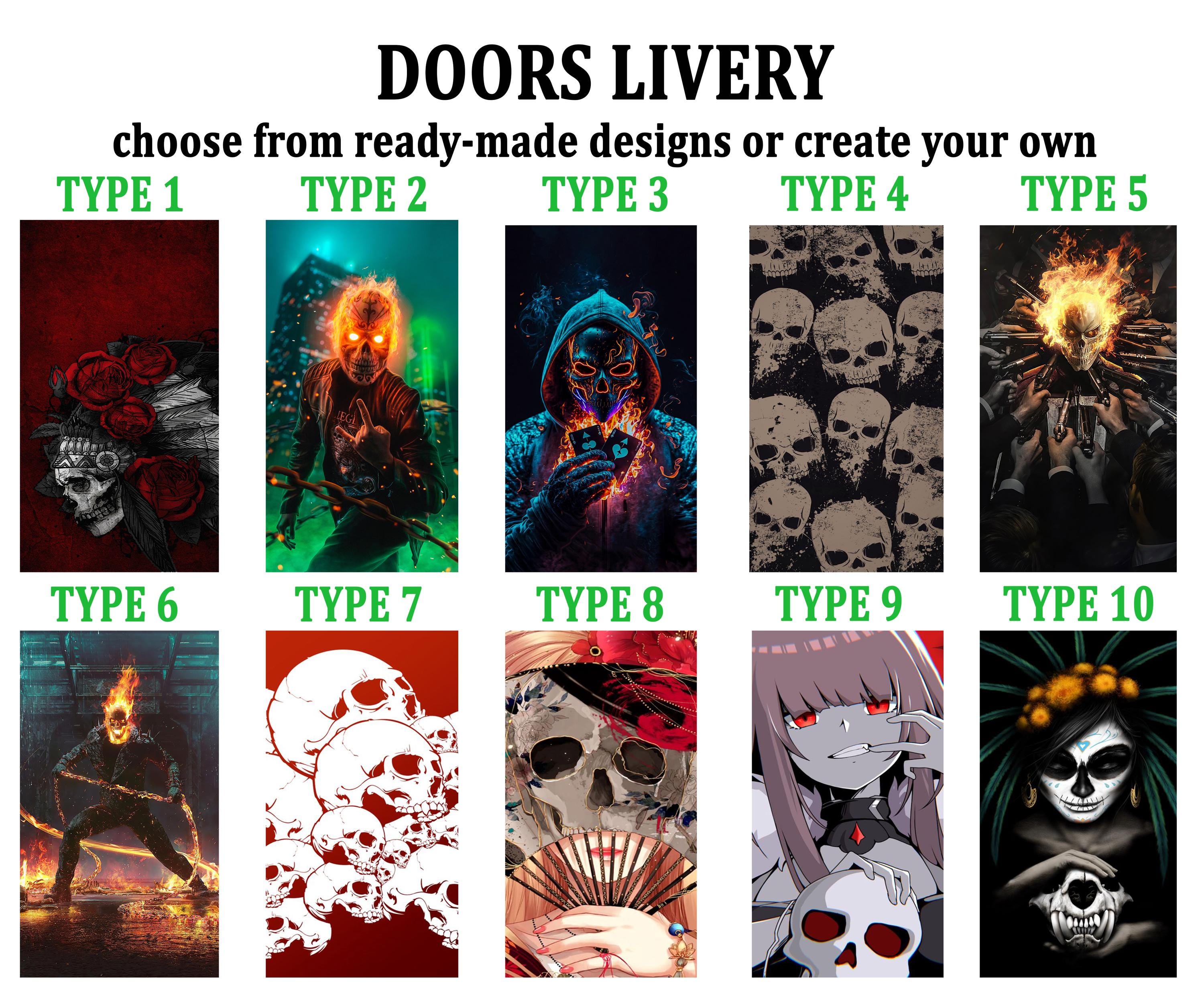 Premium Vinyl Car Pillar Stickers, Car Doors Livery Decals, Removable ...