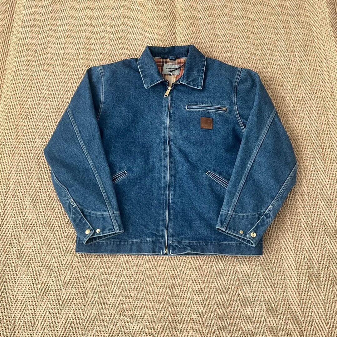 Carhartt Wip Rider Jacket Stonewashed Distressed Denim Detroit Jacket ...