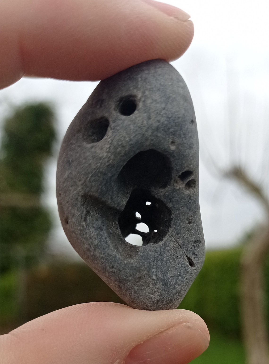 Irish Hag Stone From Donegal , With Cord for Hanging - Etsy