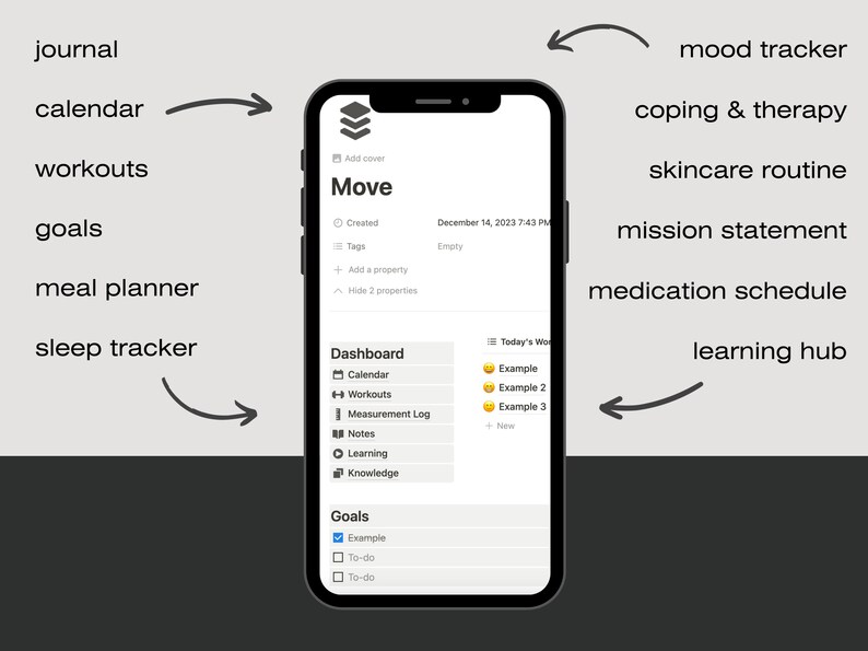 Complete Wellness Management System Notion Minimalist Template ...