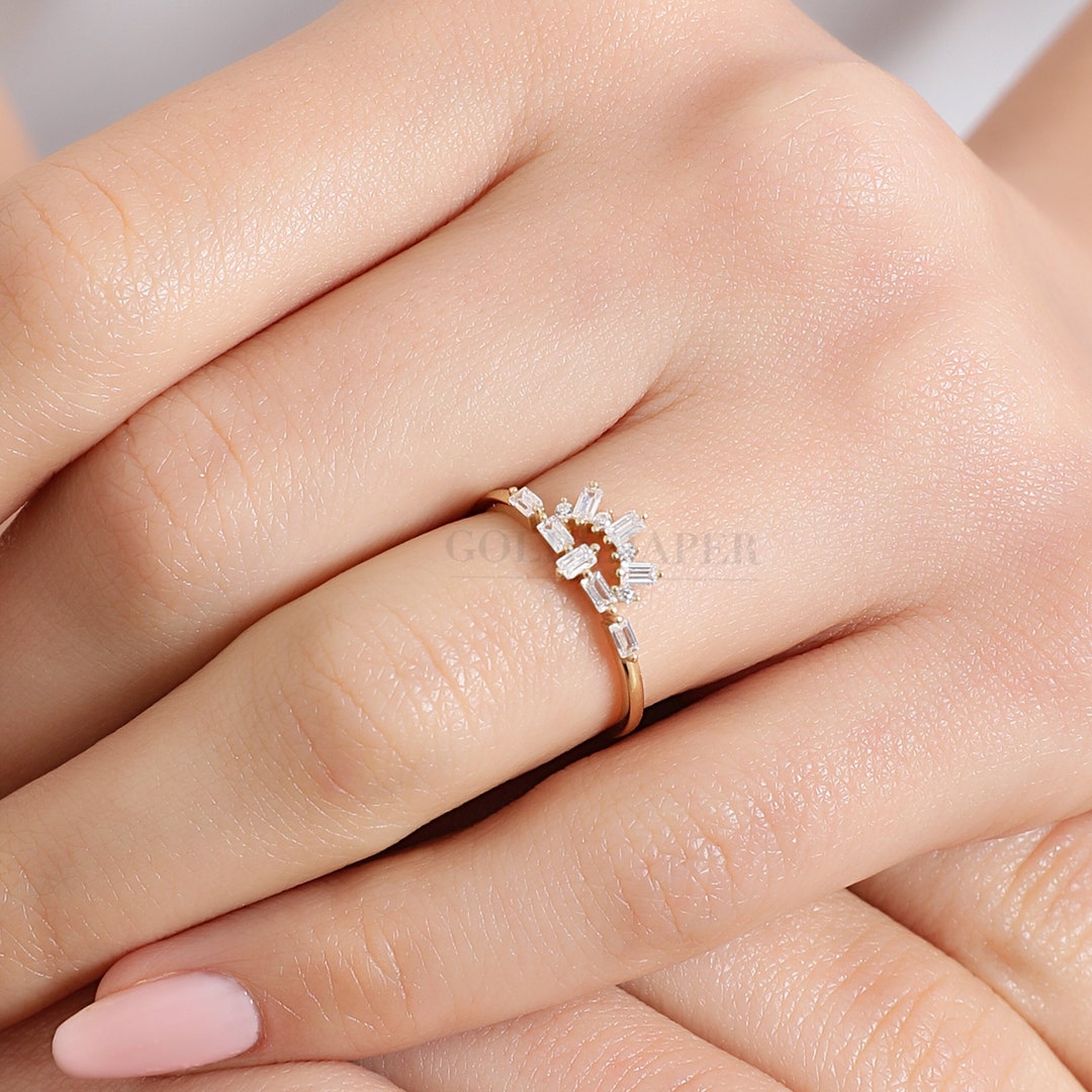 14K Gold Crown Ring, Gold Crown Ring, Princess Ring, Handmade Ring ...