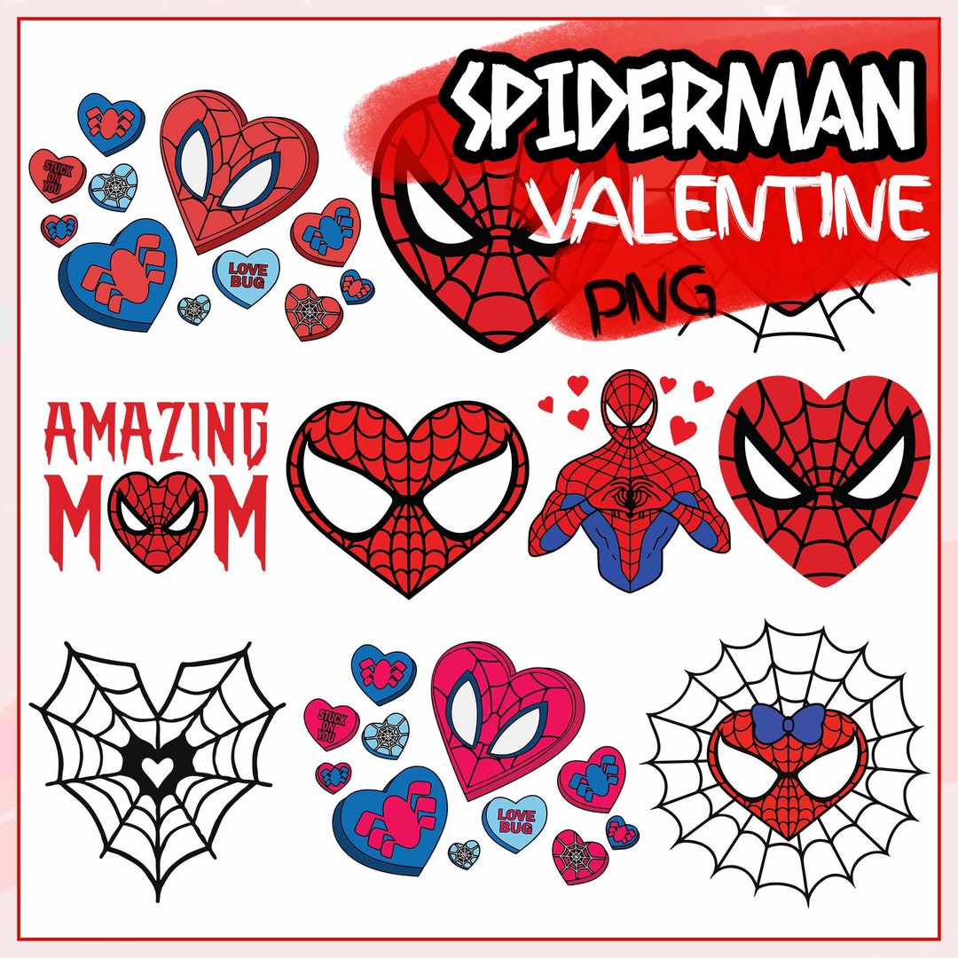 Spidey Love PNG Red Hearts Valentine PNG Love Hearts PNG Happy ...
