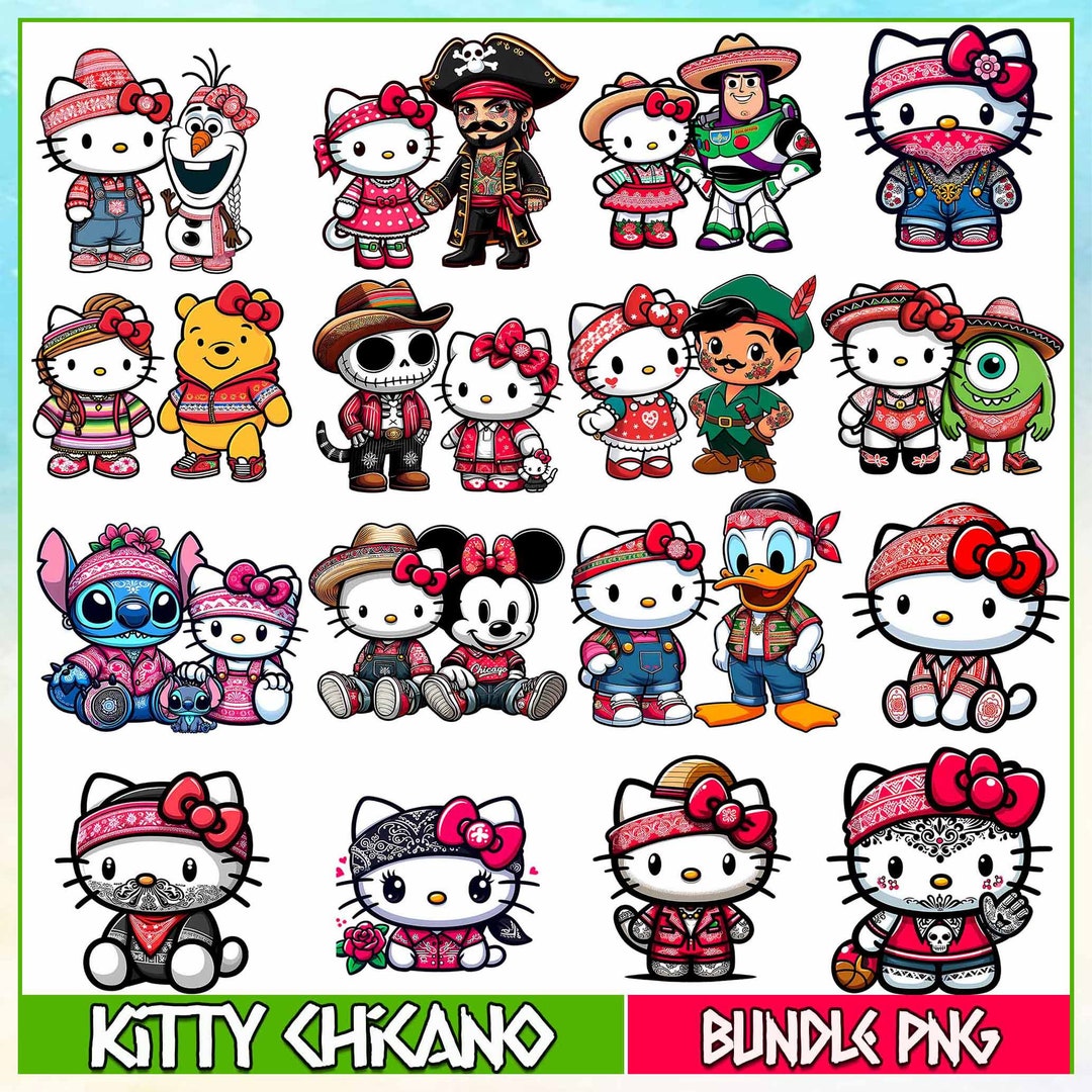 Kitty Couple Chicano Couple Valentine Design, Cute Chicano Couple ...