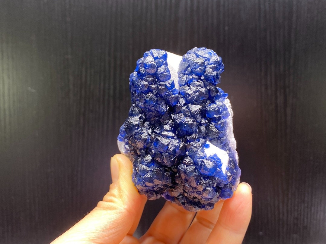 Blueberry Fluorite Crystal From Inner Mongolia, Deep Blue Fluorite ...