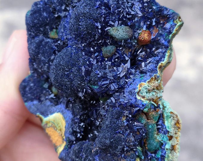 Natural Blue Azurite Malachite Specimen, Vibrant Blue Azurite From ...