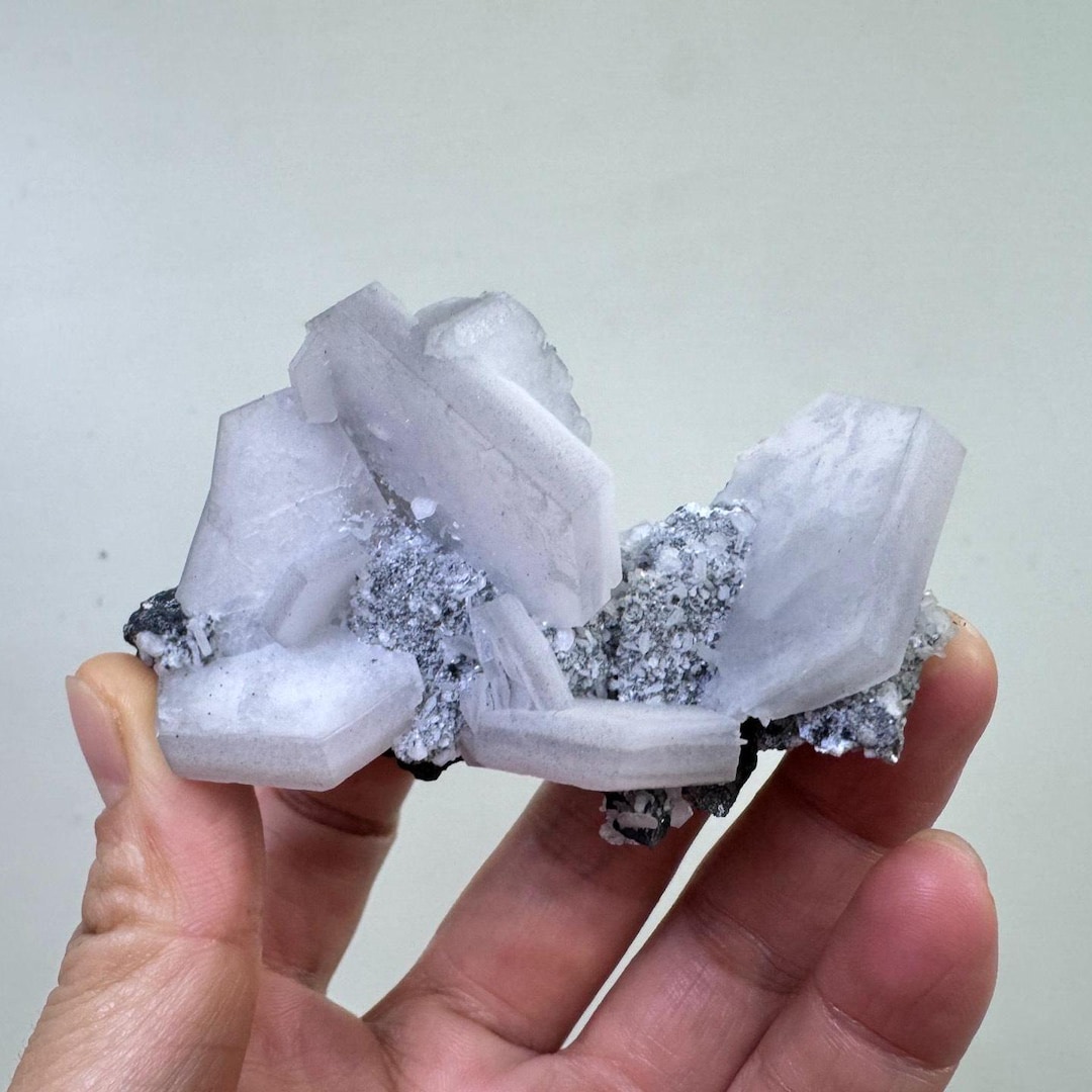 White Fluorescent Calcite Specimen From Longyan, Fujian, China, White ...