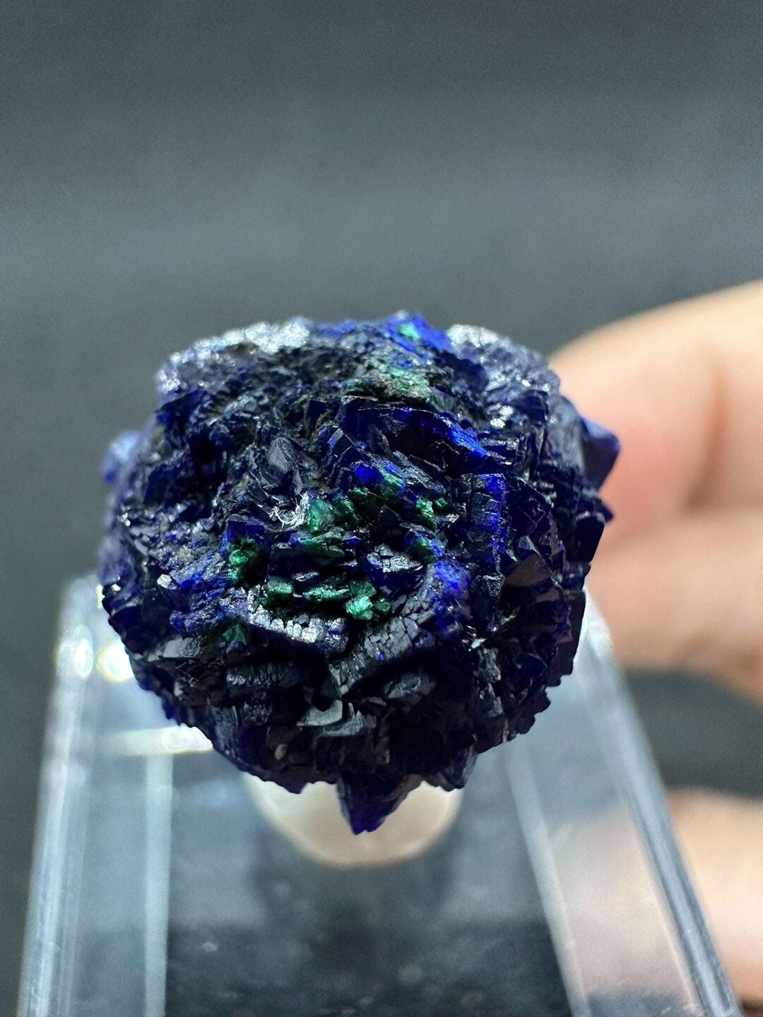 Blue Azurite Flower Specimen, Vibrant Blue Azurite From Anhui Province ...
