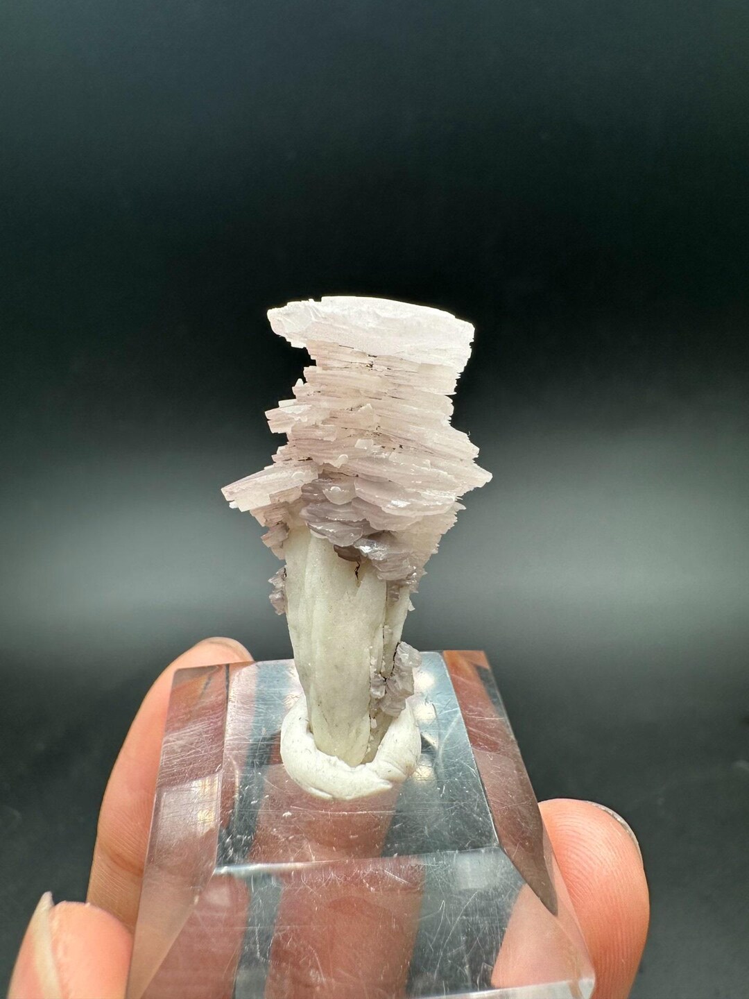 White Fluorescent Calcite Specimen From Fujian, China, 30mm Box White ...