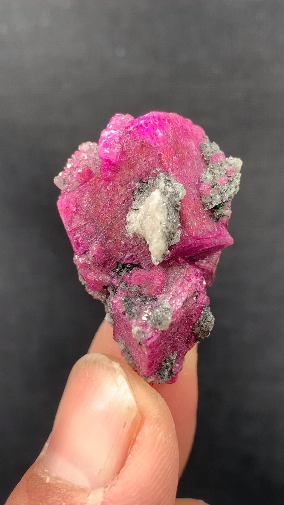 Bright Pink Cobalt Calcite Cluster From the Congo, 51mm Matrix Cobalt ...