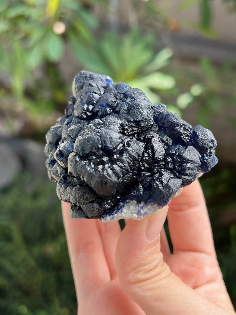 Blueberry Fluorite Crystal From Inner Mongolia, Deep Blue Fluorite ...