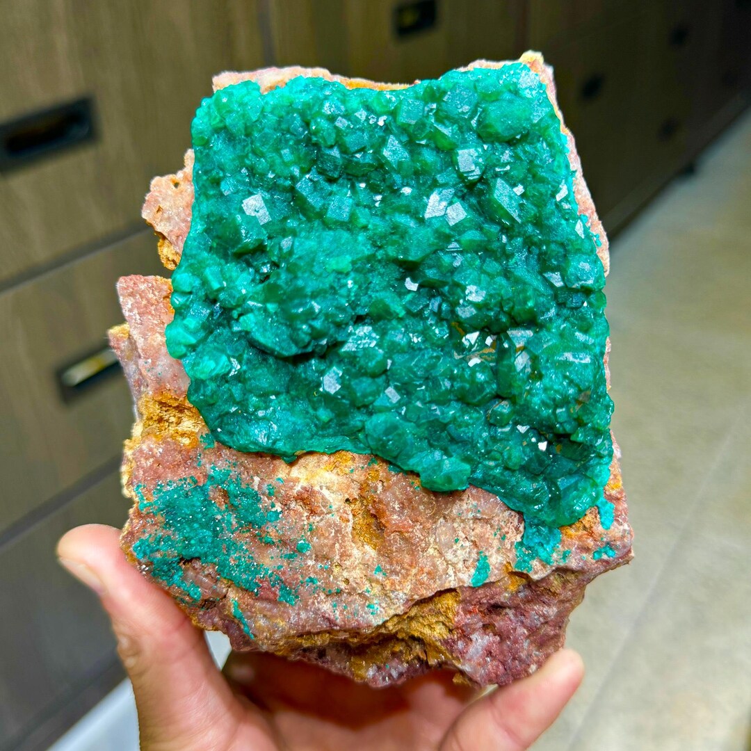 Raw Emerald Green Dioptase Crystal From Congo, Gemmy Dioptase Crystal ...