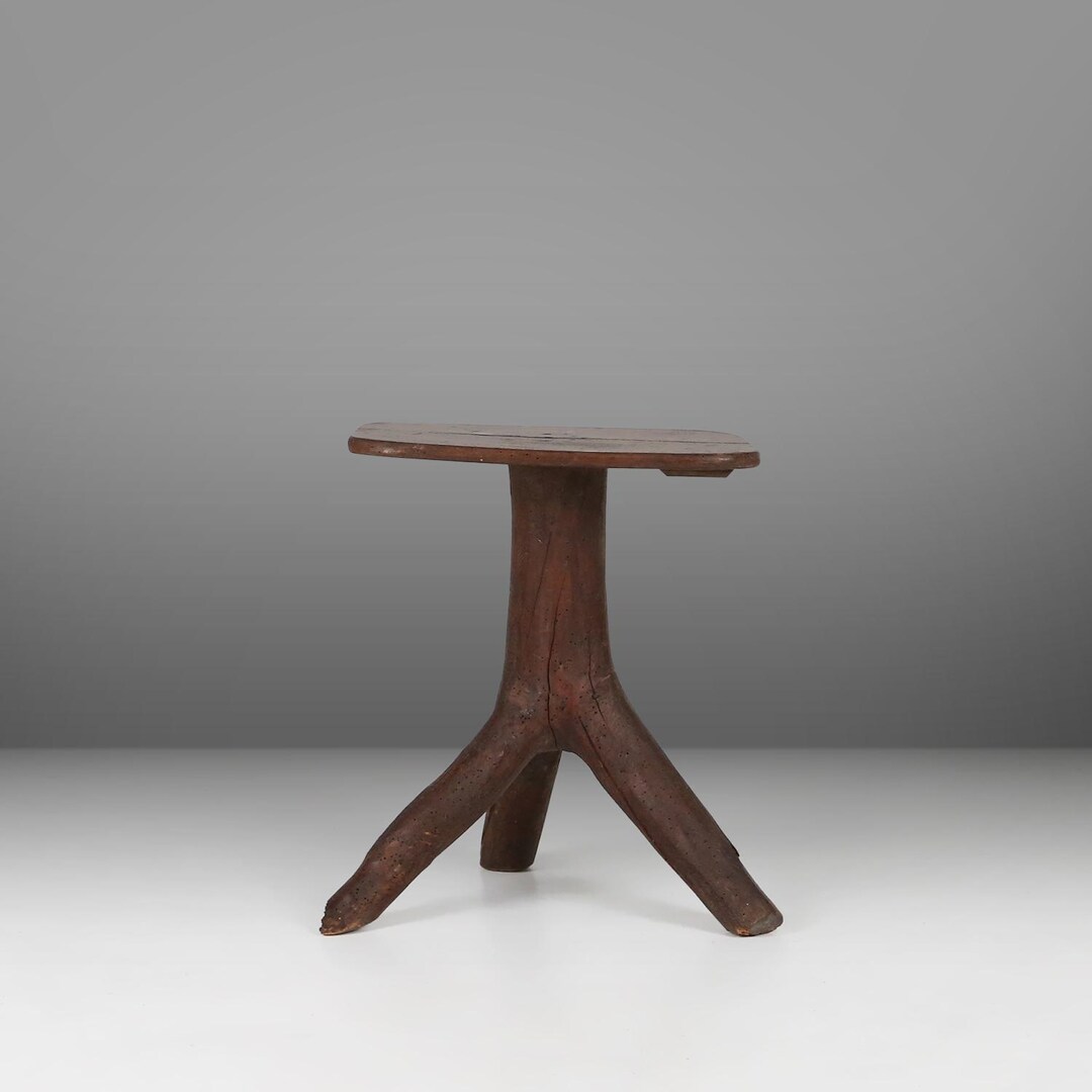 Wooden Stool With Tree Branch Legs, France, 1850s - Etsy