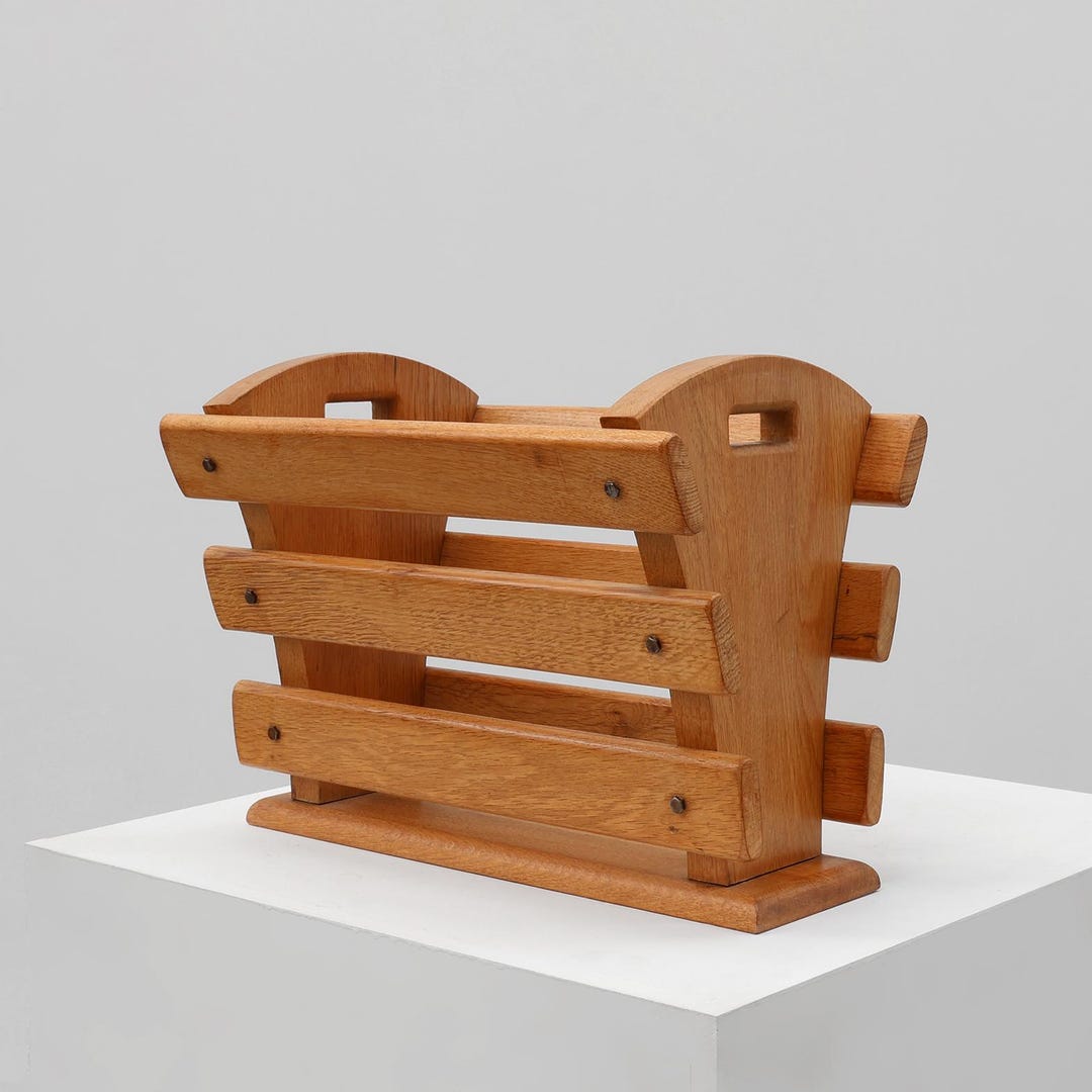 Mid-century Oak Magazine Rack, France, 1960s - Etsy
