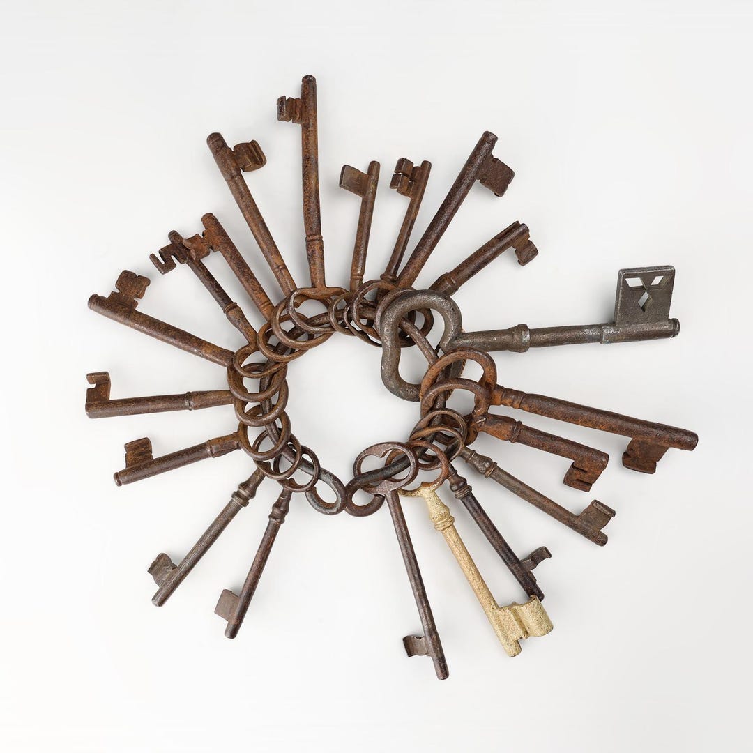 Large 16th Century Castle Keys, France, Set of 20 - Etsy UK