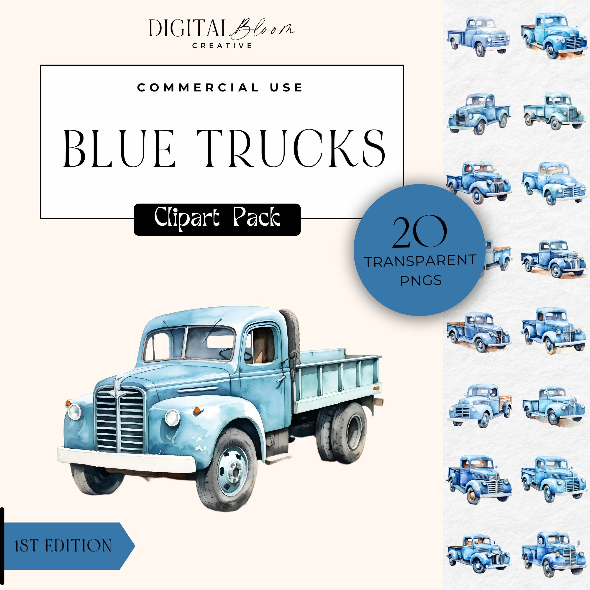 Little Blue Trucks Clipart Automobile PNG Car Graphics Pickup Truck PNG ...