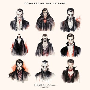 Vampire Clipart Spooky Male Vampire PNG Graphics Quirky Halloween Clip ...