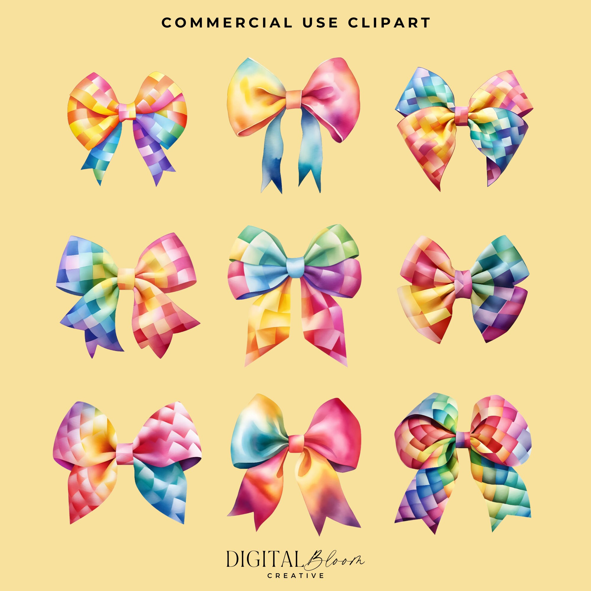 Rainbow Watercolor Coquette Bow, Ribbon Bow Clipart Transparent Png ...