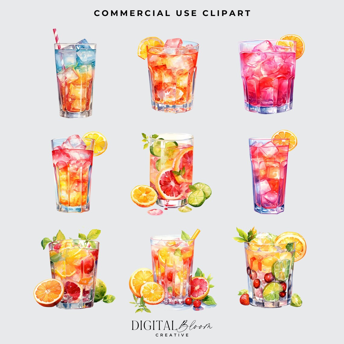 Soda Watercolor Clipart Summer Holiday Drinks Clip Art Fizzy Pop PNG ...