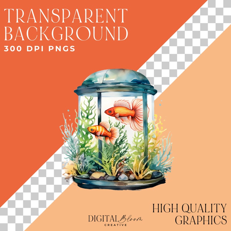 Fish Bowl Clipart Pet Goldfish Tank Aquarium Clip Art PNG Colorful ...