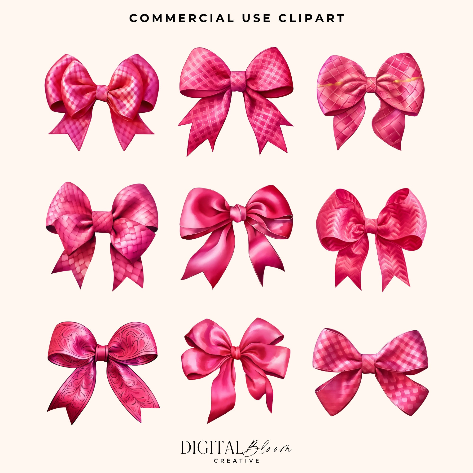 Ribbon Bow Clipart Transparent Png, Hot Pink, Watercolor Coquette Bow ...