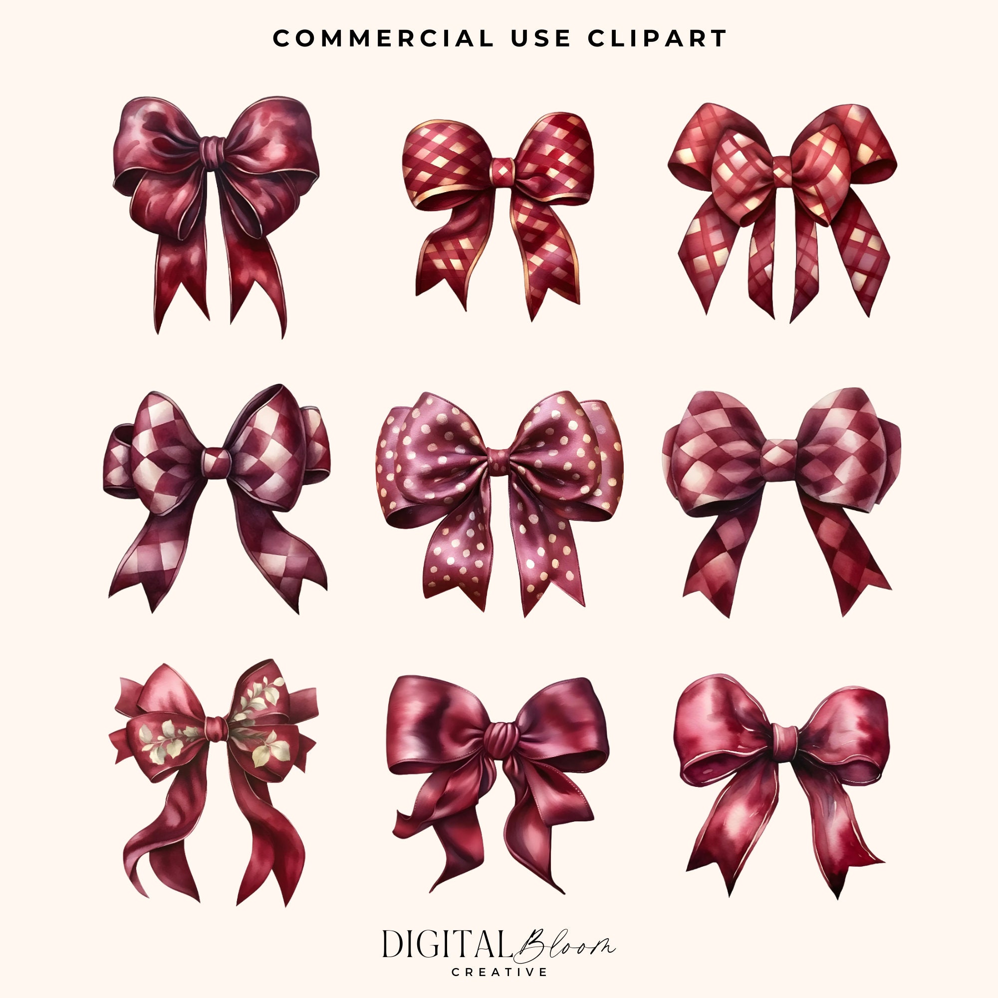 Ribbon Bow Clipart Transparent Png, Burgundy Red, Watercolor Coquette ...