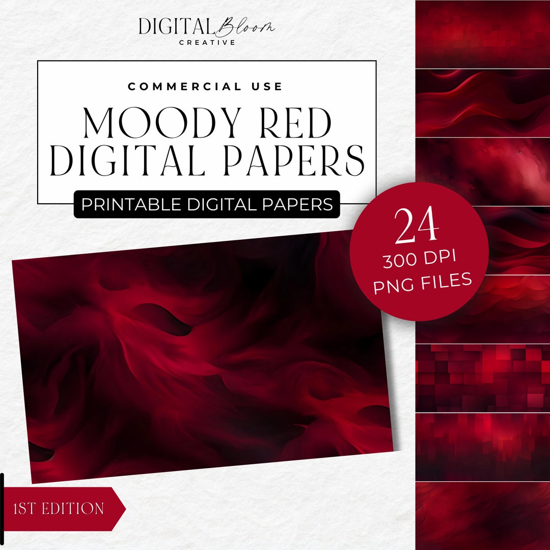 Seamless Printable Dark Red Burgundy Moody Pattern Background Scrapbook ...