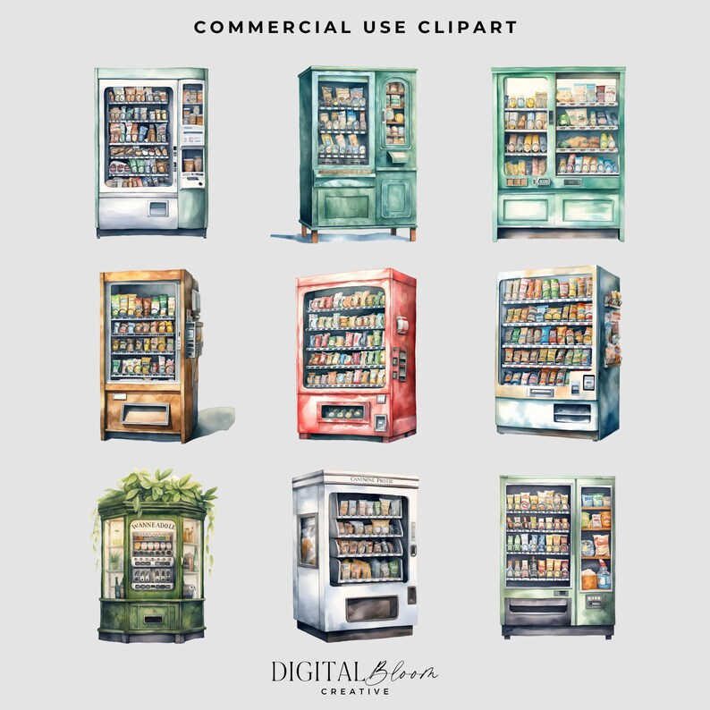 Vending Machine Clipart, Food PNG Graphics, Snack Machine, Candy ...