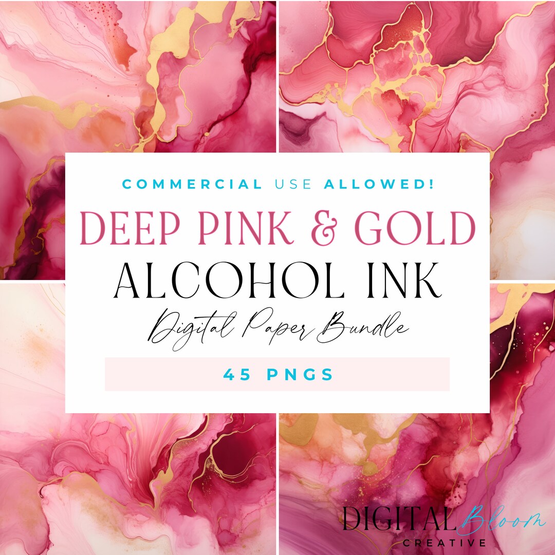 Pink & Gold Alcohol Ink Texture, PNG Clipart, Pink Backgrounds and ...