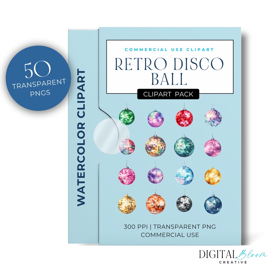 Disco Ball Clipart, Mirror Disco Balls PNG, Party Bundle, Bachelorette ...