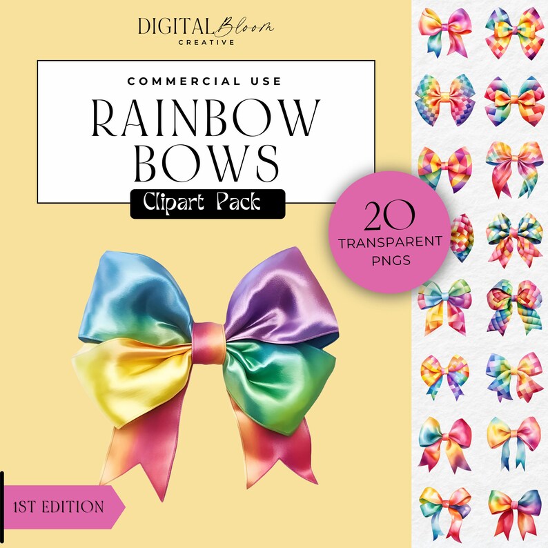 Rainbow Watercolor Coquette Bow, Ribbon Bow Clipart Transparent Png ...