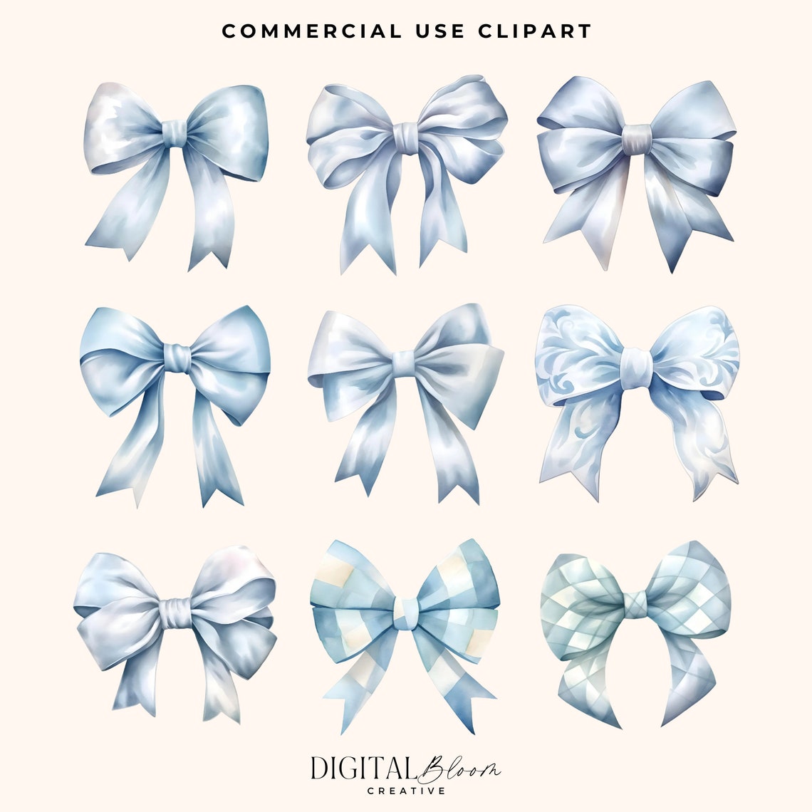 Pastel Blue Watercolor Coquette Bow, Ribbon Bow Clipart Transparent Png ...