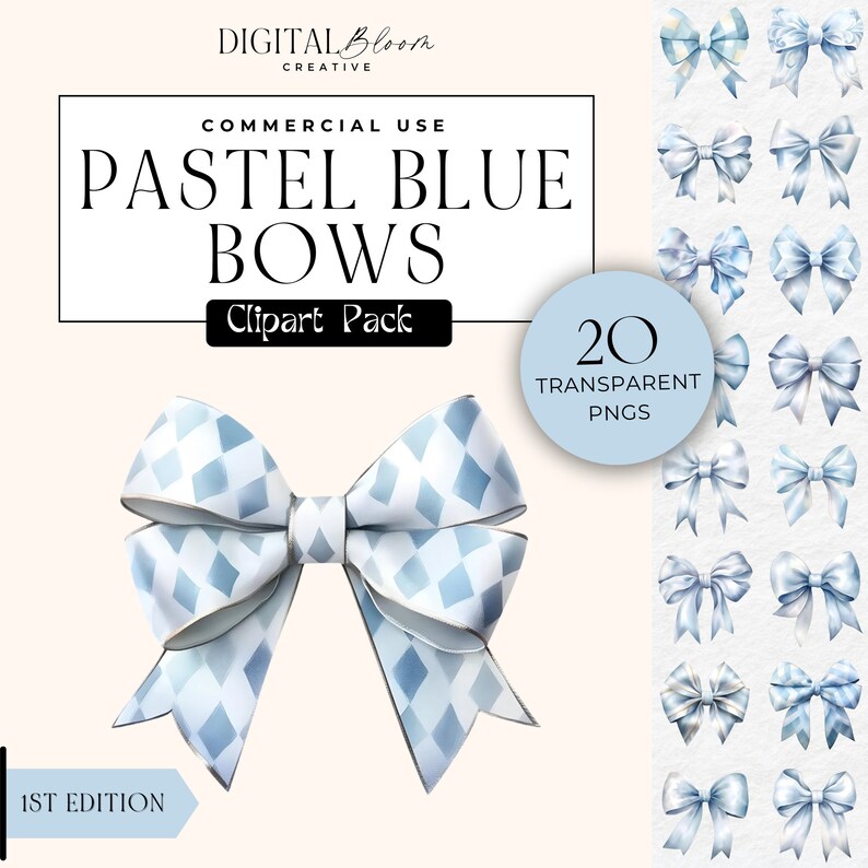Pastel Blue Watercolor Coquette Bow, Ribbon Bow Clipart Transparent Png ...