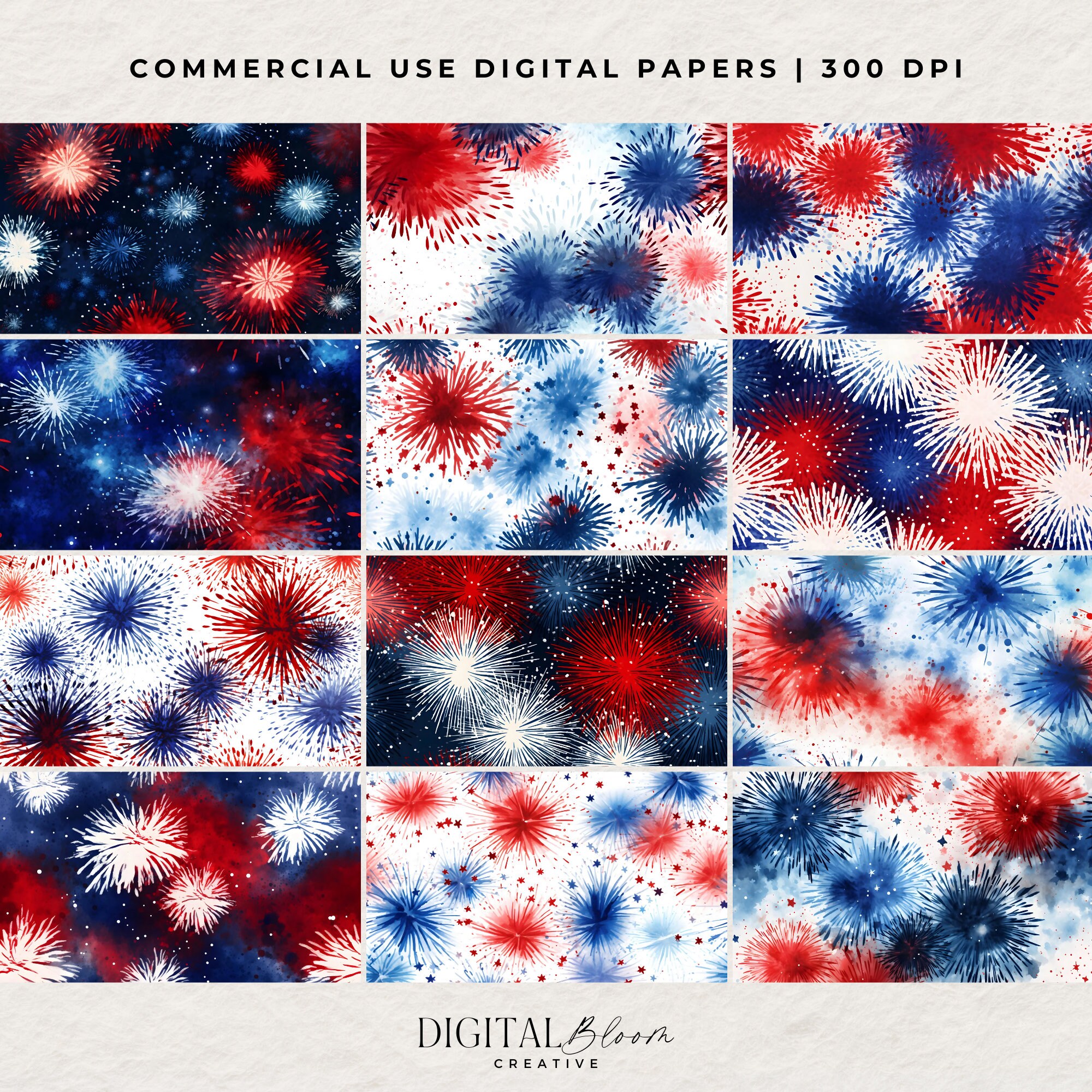 Fireworks Seamless Digital Papers Guy Fawkes Texture Pack Background ...