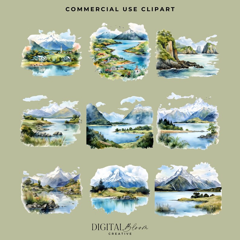 New Zealand Clipart, NZ Landscape PNG, Kiwi Countryside, New Zealand ...