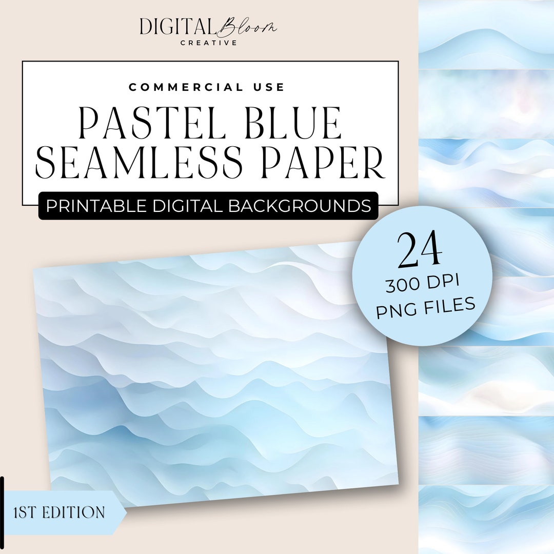 Seamless Printable Pastel Blue Pattern Background Scrapbooking ...