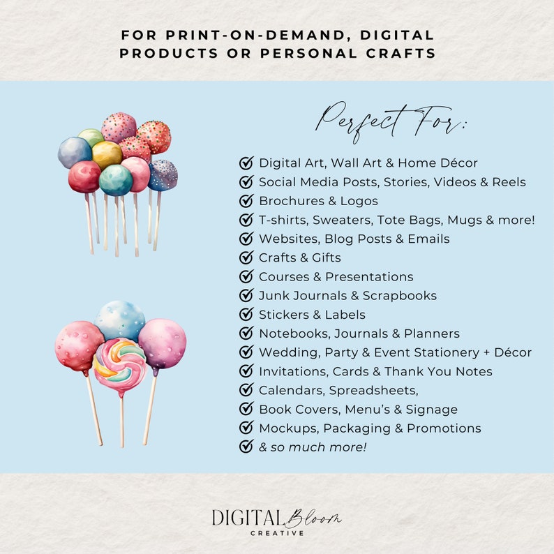 Cake Pop Clipart Birthday Sweet Treats Summer Party Clip Art Dessert ...