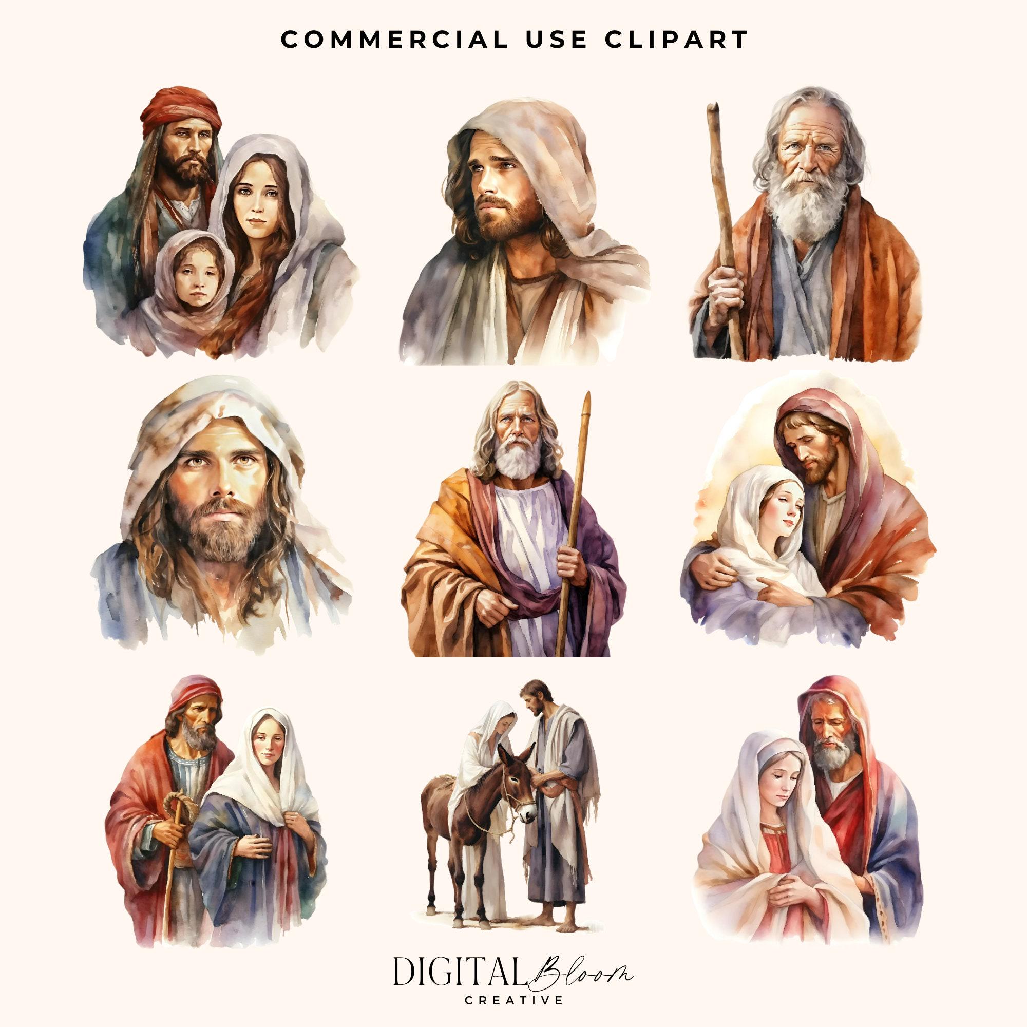 Biblical Clip Art Religious PNG Bible Characters Sunday School Graphics ...