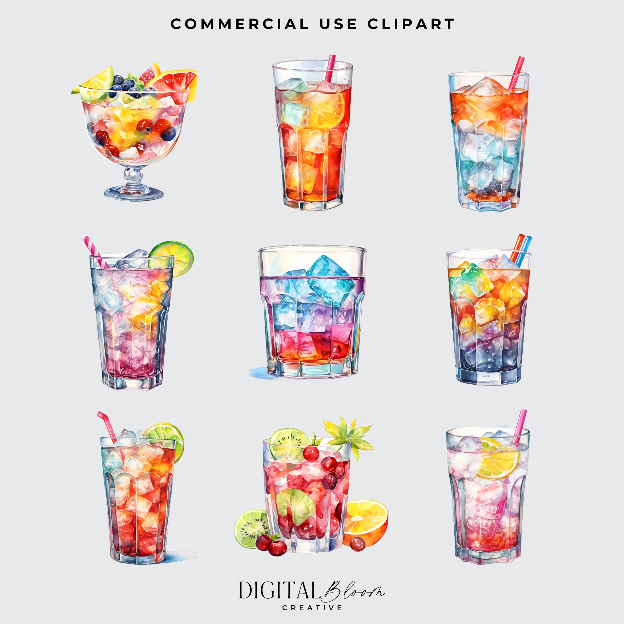 Soda Watercolor Clipart Summer Holiday Drinks Clip Art Fizzy Pop PNG ...