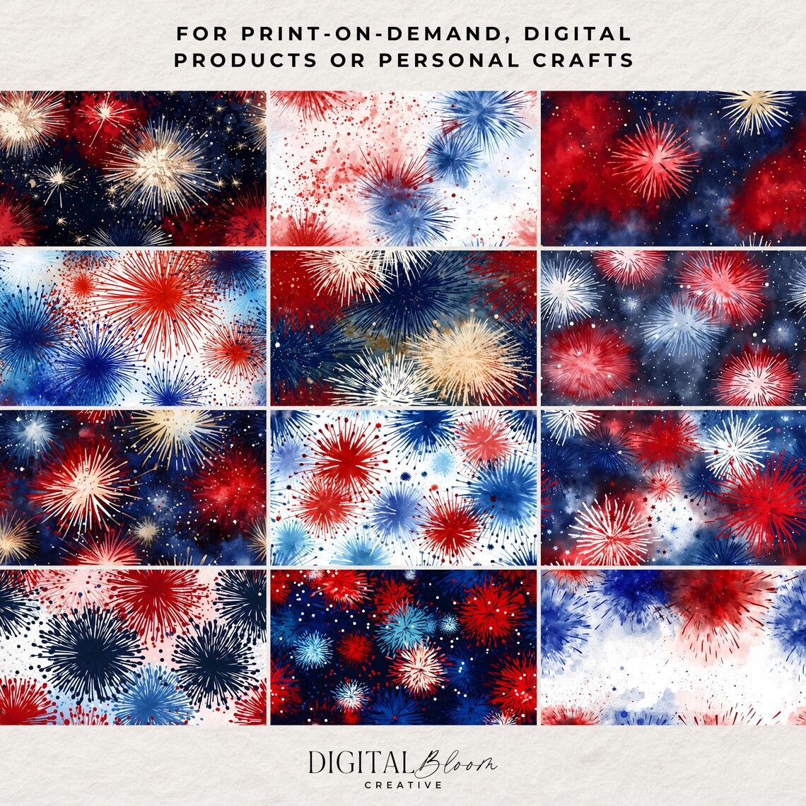 Fireworks Seamless Digital Papers Guy Fawkes Texture Pack Background ...